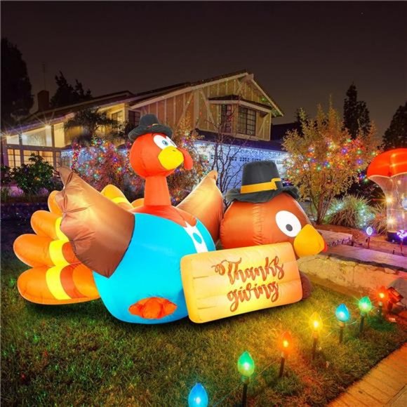 Holiday | 6ft Inflatable Turkey Thanksgiving Decor Outdoor With Led ...